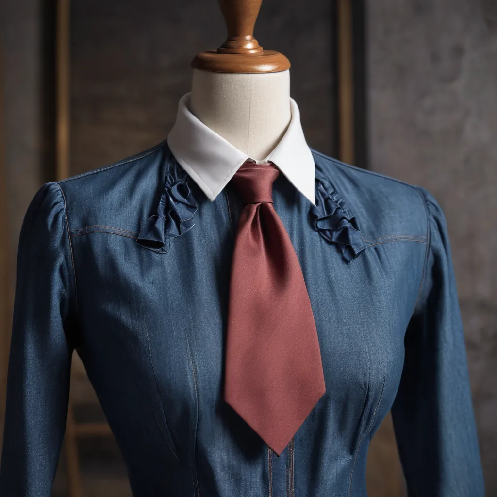 Exploring the Tie Neck Denim Blouse: A Fashion Guide